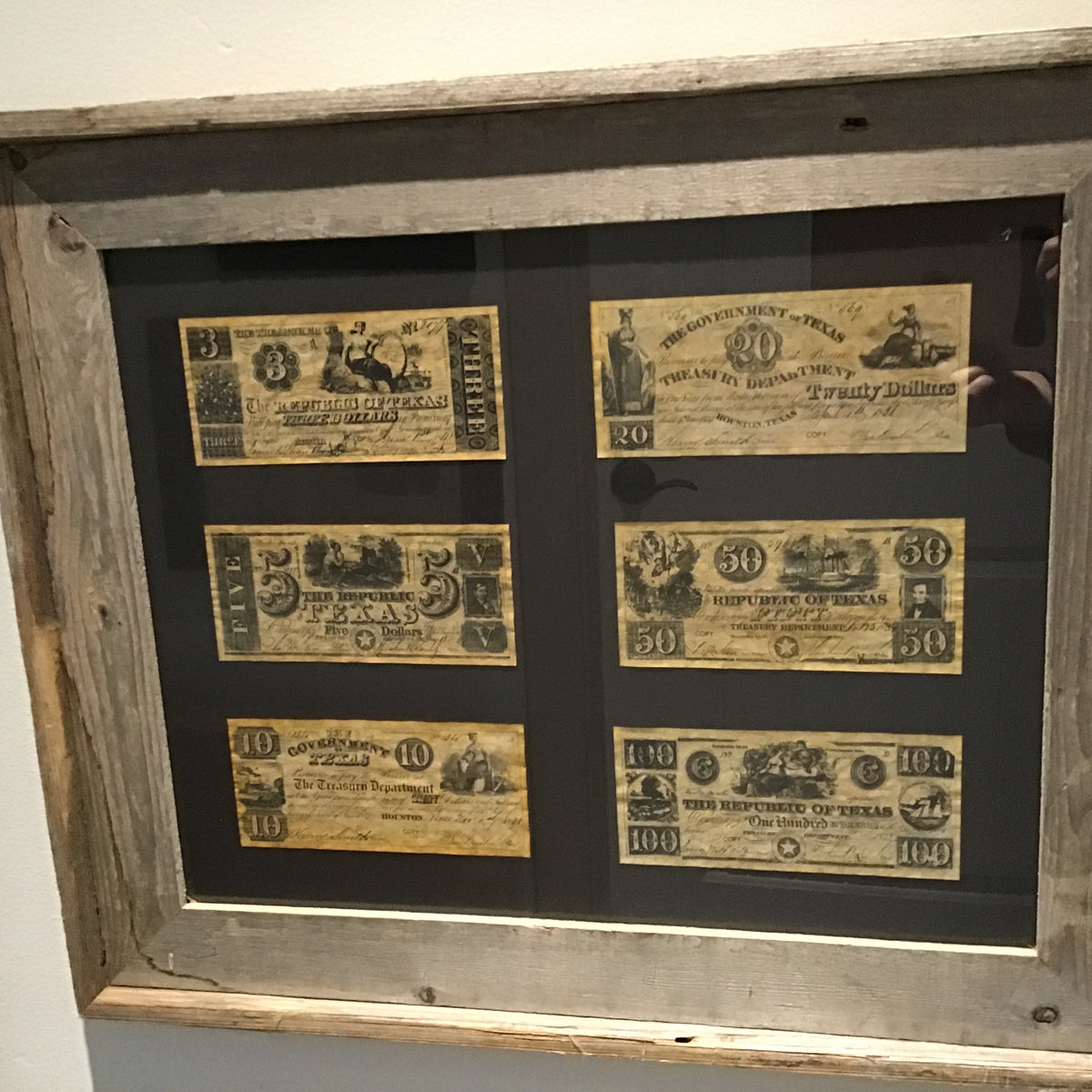 -Republic of Texas Money Display* – Moons Rare Books