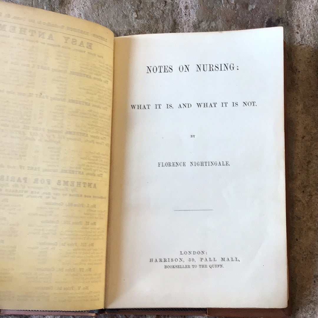^Notes on Nursing by Florence Nightingale – Moons Rare Books
